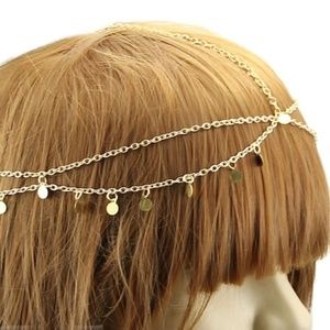 Accessories | Layered Gold Boho Festival Headpiece Head Chain | Poshmark